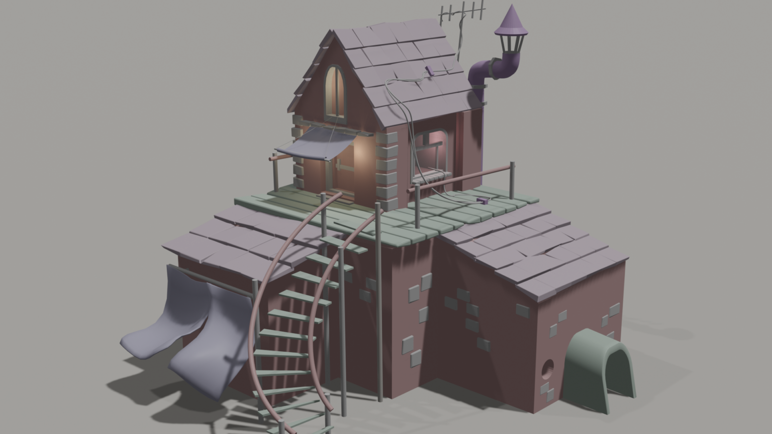 Low Poly Trees / Low Poly House - KASU-LOG